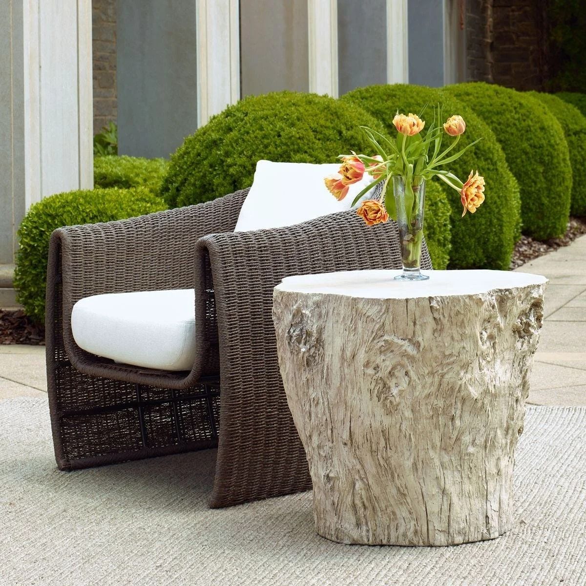 Oakmont Indoor/outdoor Side Table in White | Uttermost | Sweetpea & Willow