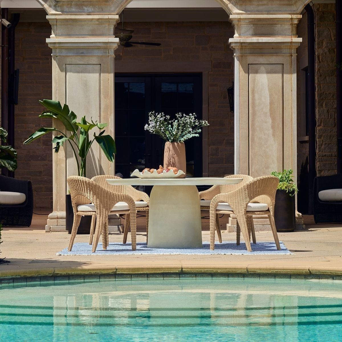 Madrone Indoor/outdoor Dining Table in Warm White | Uttermost ...