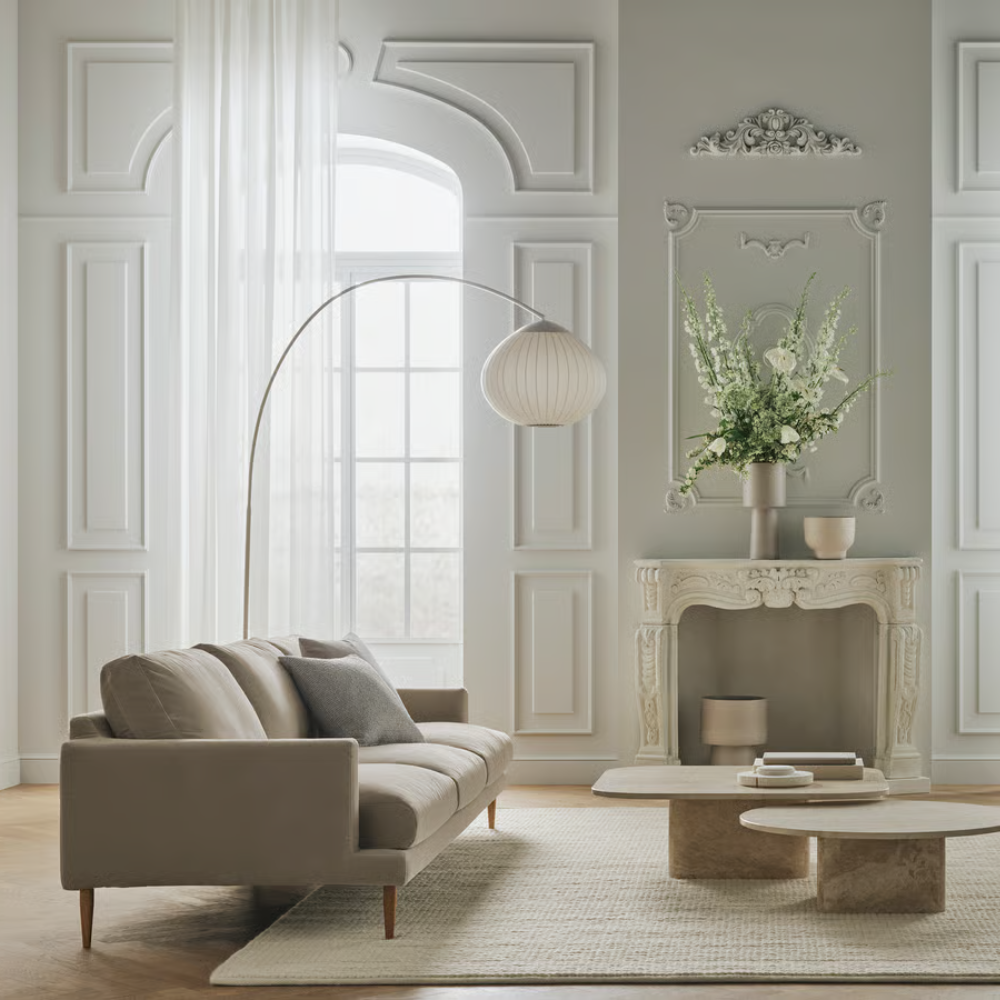 Veneda Sofa - 4 Seater - Smooth Weave Qual Dark Beige | Bolia | Sweetpea & Willow