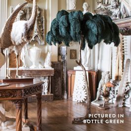Ostrich Feather Floor Lamp Bronze Base Sweetpea Willow