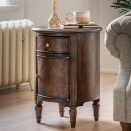 Viola Drum Side Table - Rich Brown | Willow's Collection | Sweetpea & Willow