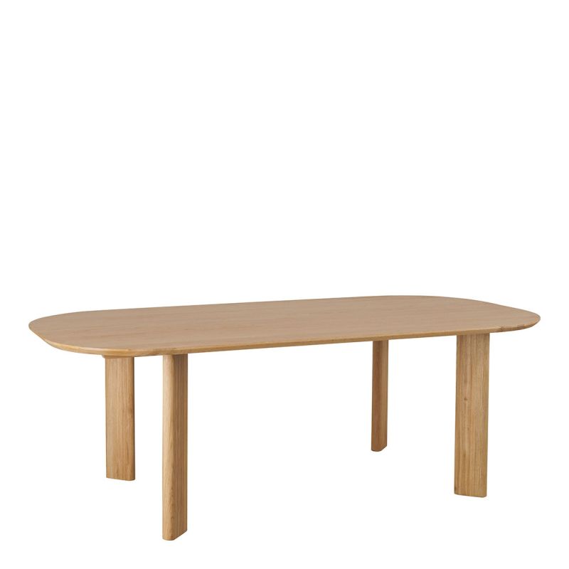 Simona Dining Table - Light Oak | Blanc d'Ivoire | Sweetpea & Willow