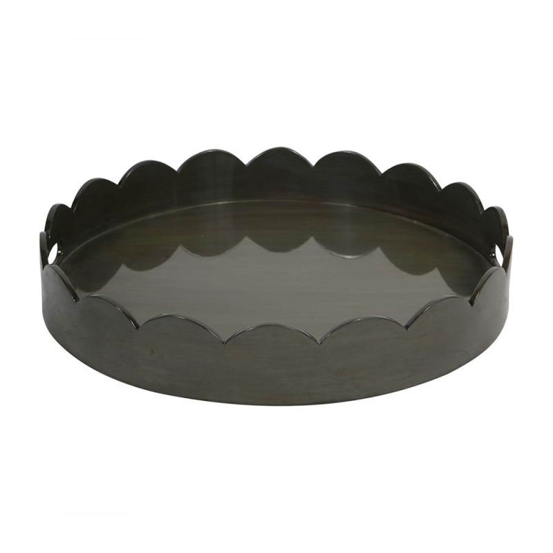 Dottie Scallop Edge Tray - Olive | Luxury Home Accessories | Sweetpea ...