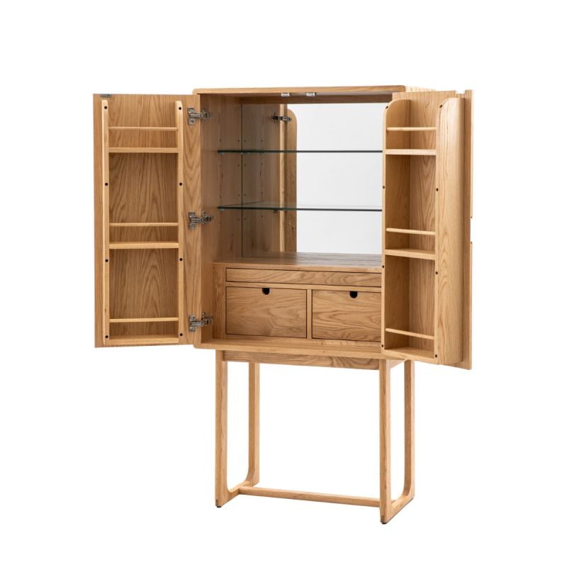 Nikko Cocktail Cabinet - Natural | Willow's Collection | Sweetpea & Willow