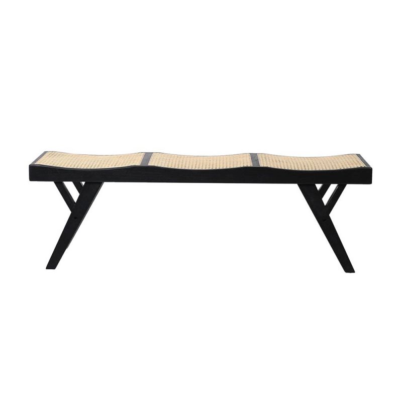 Leonora Rattan Bench | Seating | Sweetpea & Willow