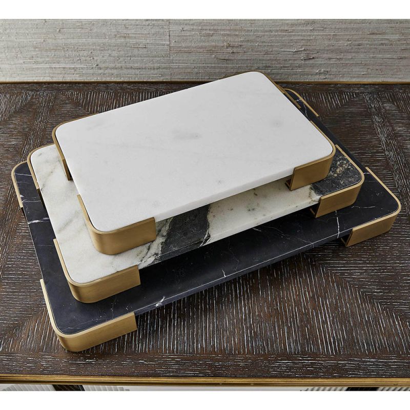 Uttermost Elevated Tray/Plateau - Panda Marble - Medium | Uttermost ...