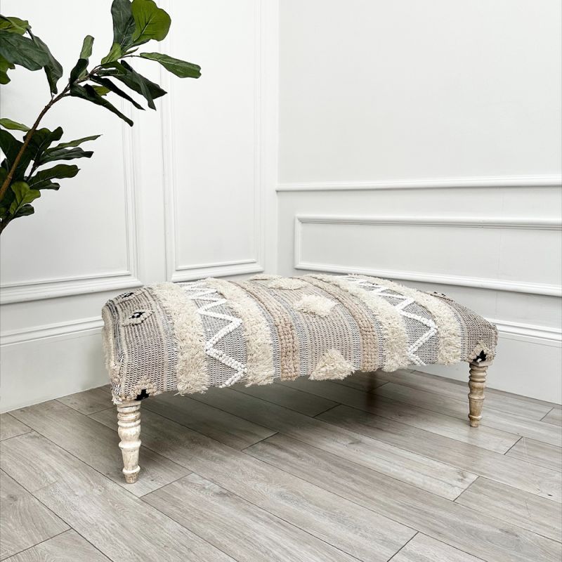 Zafer Patterned Stool | Pouffes & Stools | Sweetpea & Willow