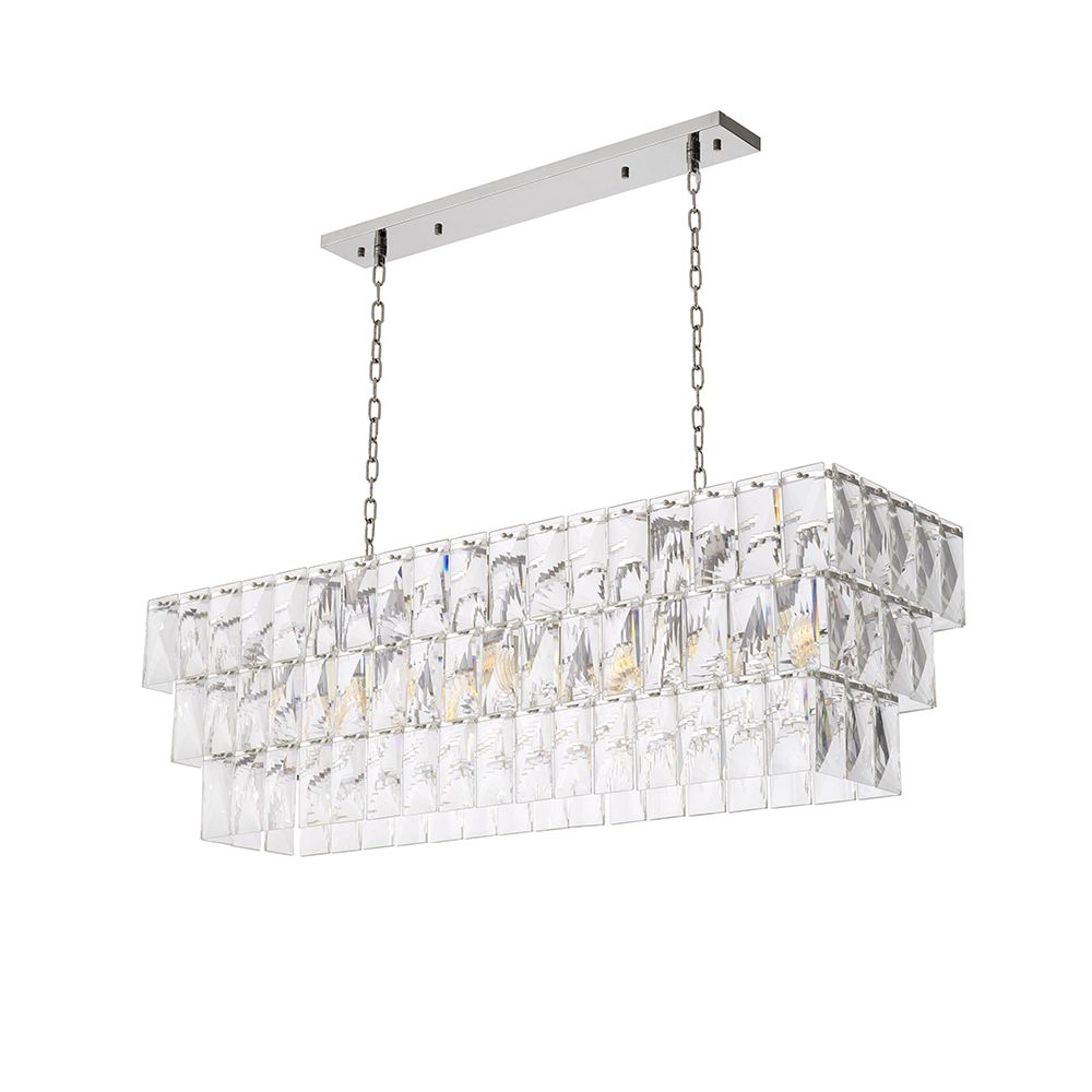 Eichholtz Amazone Rectangular Chandelier - Clear Glass | Ceiling Lights ...
