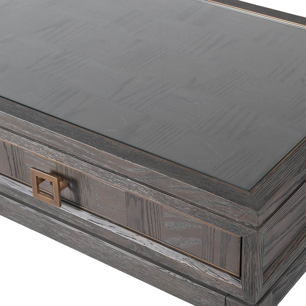 Pascal Glass Top Dressing Table - Brown | Dressing Tables | Sweetpea ...