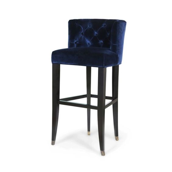 Maya Bar Stool (Crib 5) - Megan Grey & Brushed Brass | Liang & Eimil ...