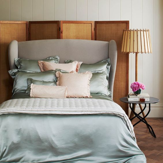 Sage Silk Fitted Sheet | Gingerlily | Sweetpea & Willow