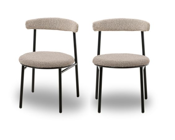 Liang & Eimil Nook Dining Chair - Boucle Sand | Liang & Eimil ...