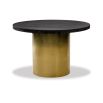 Liang & Eimil Dim Dining Table - Matte Black/Ombre Brushed Brass (Small ...