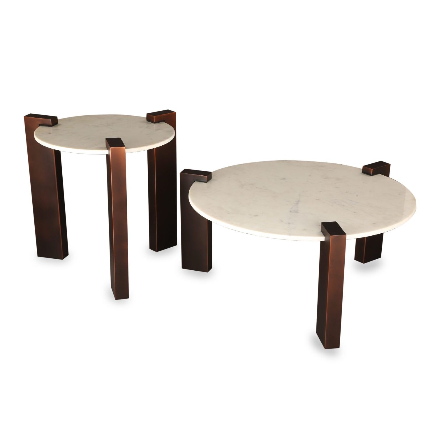 Liang & Eimil Tassimo Side Table - Dark Bronze/White Marble | Liang ...